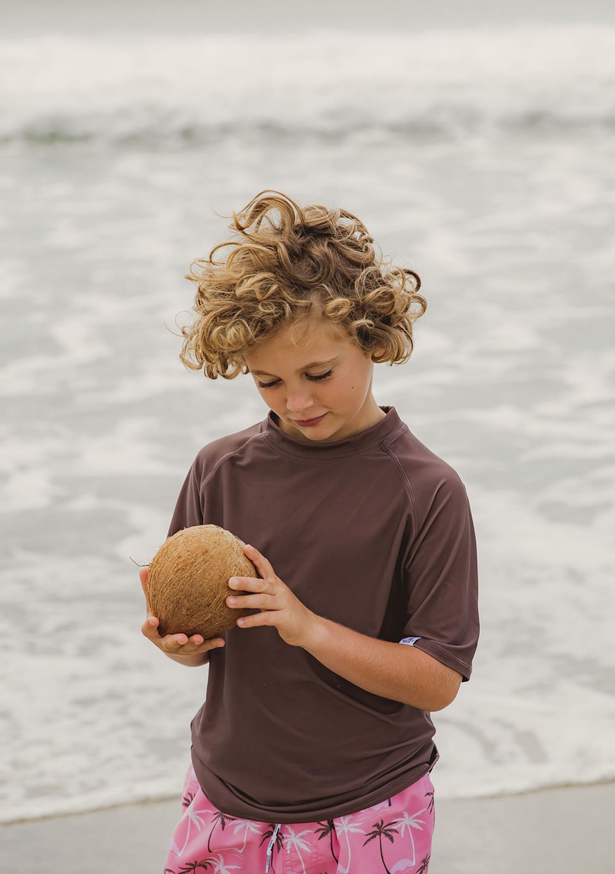 Snapper Rock Chocolate Sustainable SS Rash Top | Belk