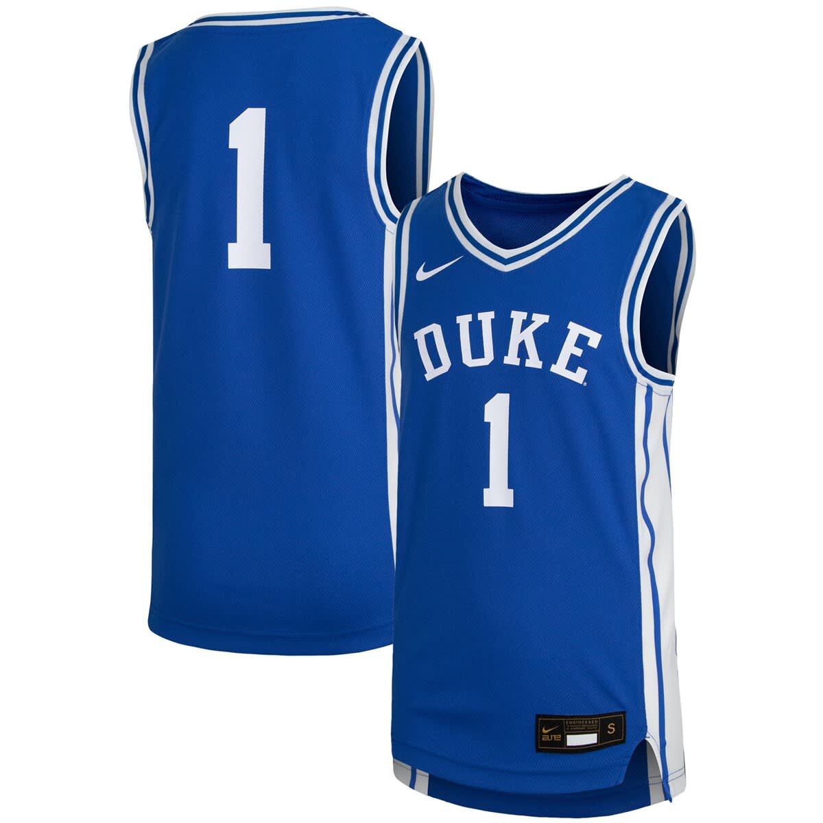 Nike® Duke Blue Devils NCAA Nike #1 Duke Devils Replica Team Basketball ...