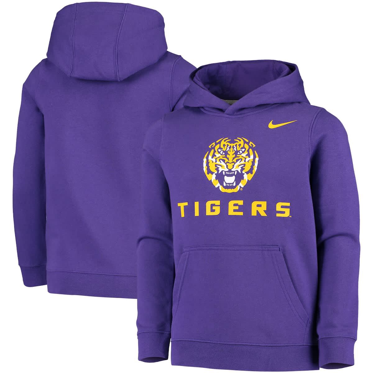 Nike® NCAA Nike LSU Tigers Stadium Club Fleece Pullover Hoodie | Belk