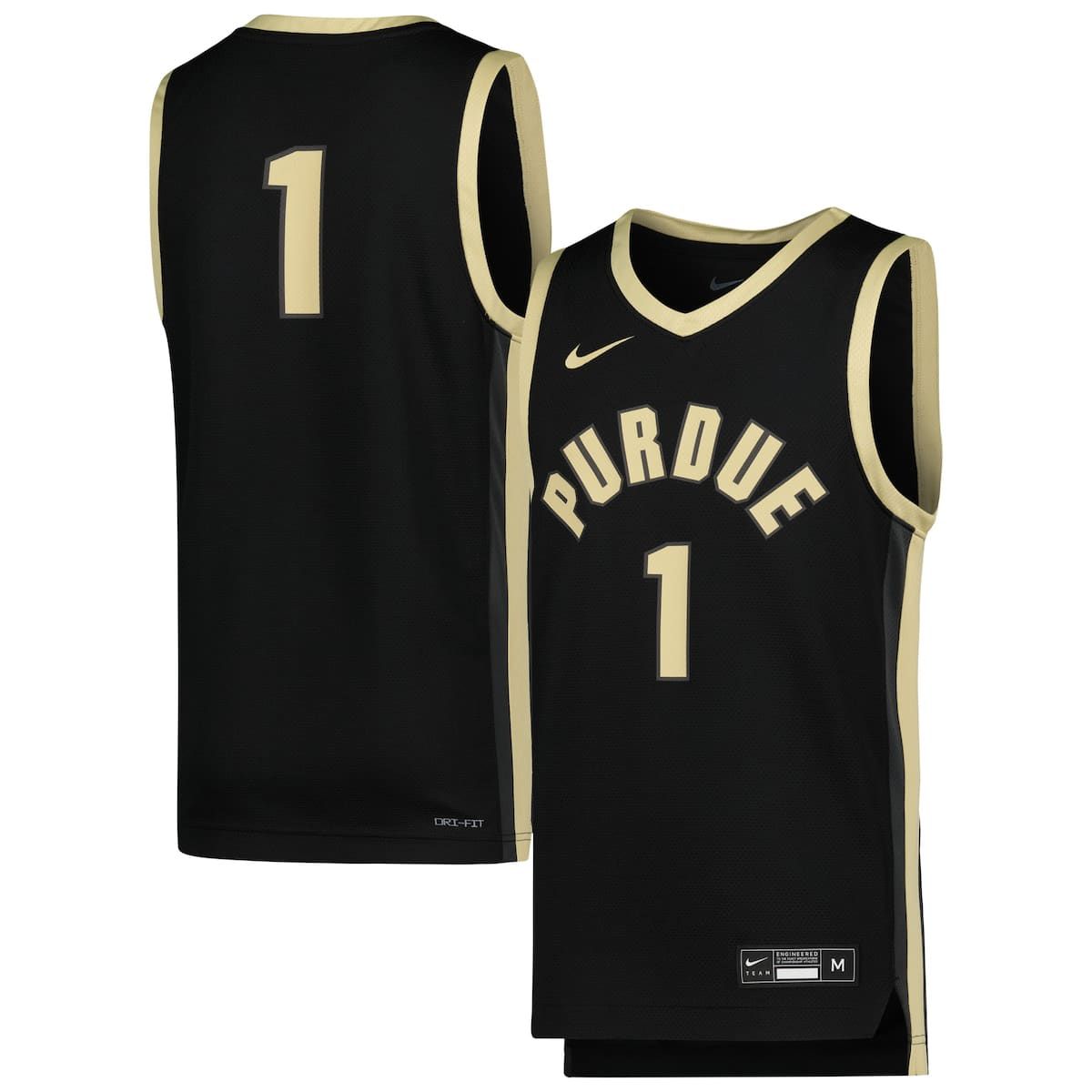 Nike® NCAA Nike #1 Purdue Boilermakers Icon Replica Basketball Jersey ...