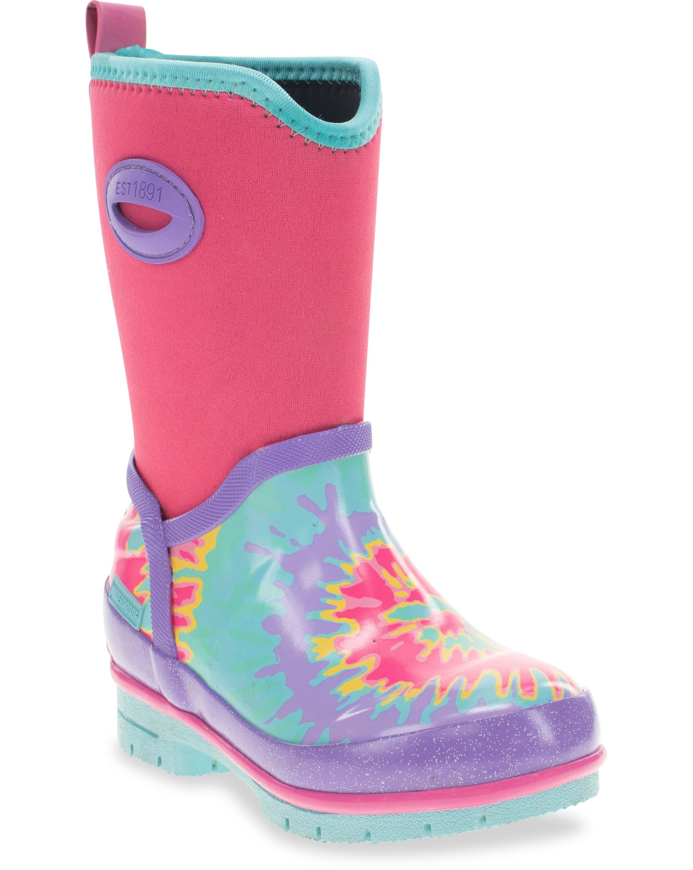 Western Chief Toddler/Youth Girl's Tie Dye Neoprene Rain Boot | Belk