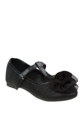 Josmo Toddler Girls Josmo Glitter Flower Ballerina Flats | belk