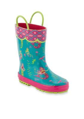 Stephen Joseph Allover Mermaid Print Rain Boot Girl Toddler - Youth | belk