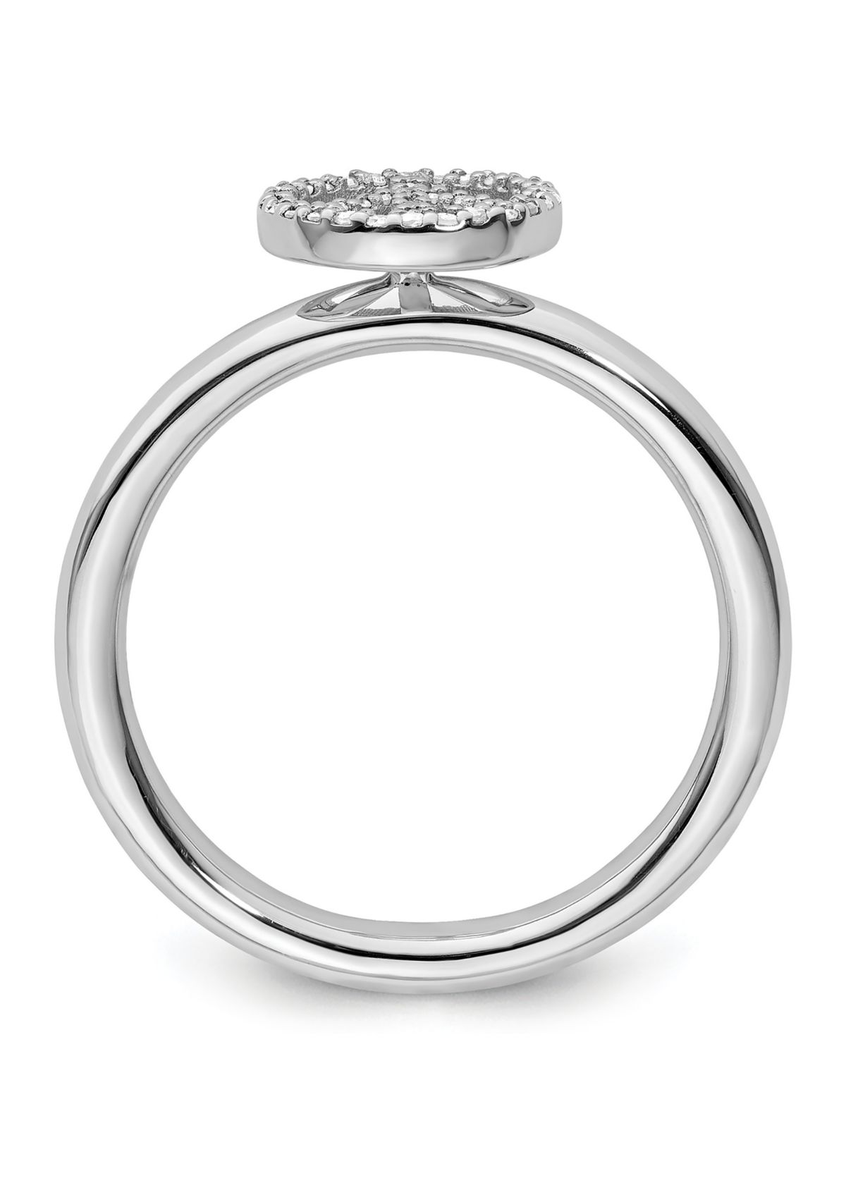 Belk & Co. 1/8 ct. t.w. Diamond Stackable Expressions Peace Symbol Ring ...