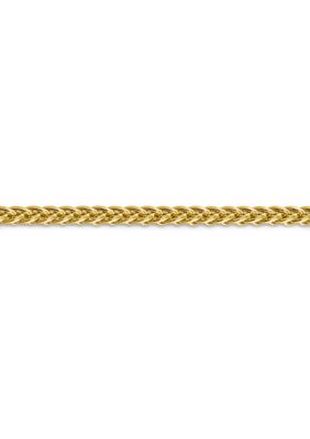 Belk & Co. Mens 14K Yellow Gold 4.3 Millimeter Semi Solid 3-Wire Wheat ...