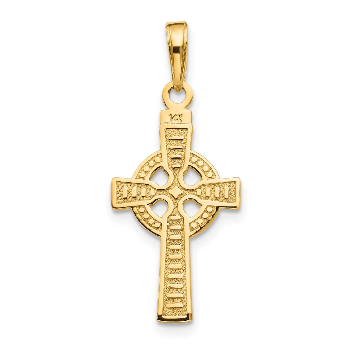 Belk & Co. 14K Yellow Gold Reversible GOD IS LOVE Celtic Cross Pendant ...