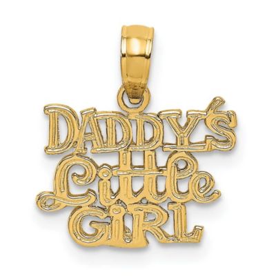 Belk & Co. 14K Yellow Gold Polished DADDYS LITTLE GIRL Charm | Belk