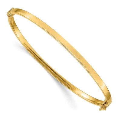 Belk & Co. 14K Yellow Gold Polished Hinged Bangle Bracelet | belk