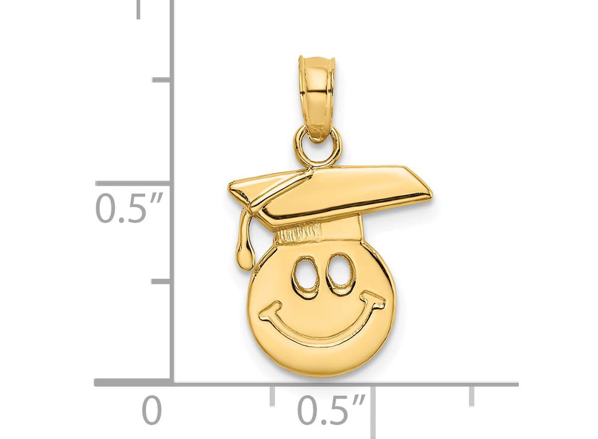 Belk & Co. 14K Yellow Gold Polished Smiley Face with Graduation Cap ...