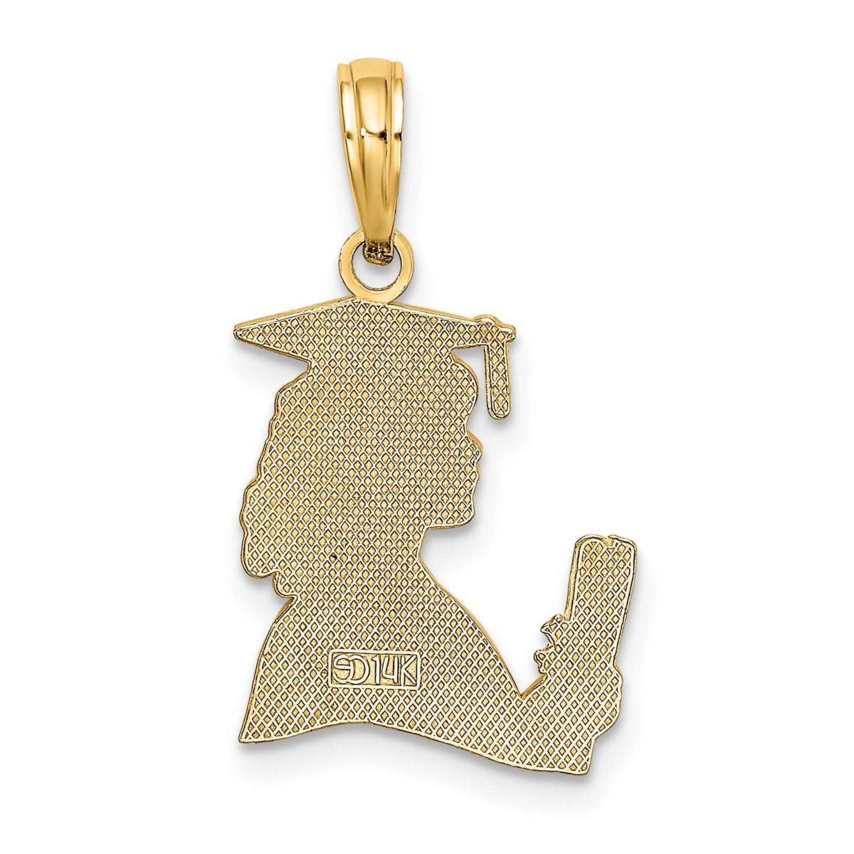 Belk & Co. 14K Yellow Gold Polished Female Graduation Profile with ...