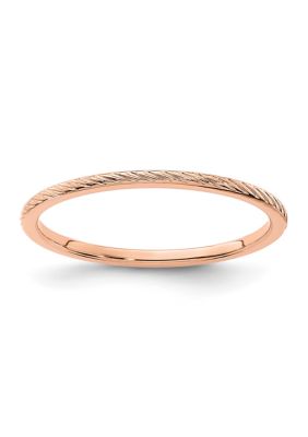 Belk & Co. 14K Gold 1.2mm Twisted Wire Pattern Stackable Band | Belk