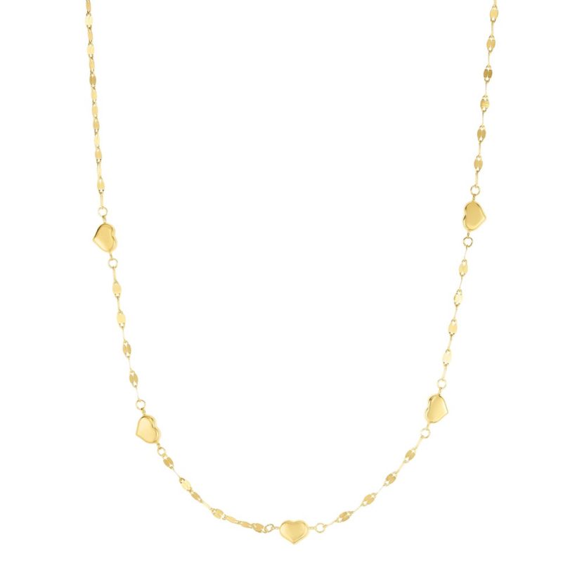 Belk & Co. 14KY STATIONED HEART NECKLACE | Belk