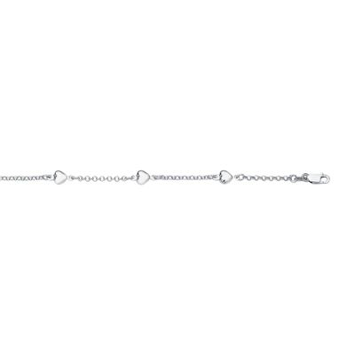Belk & Co. 14KW STATIONED HEART BRACELET | Belk