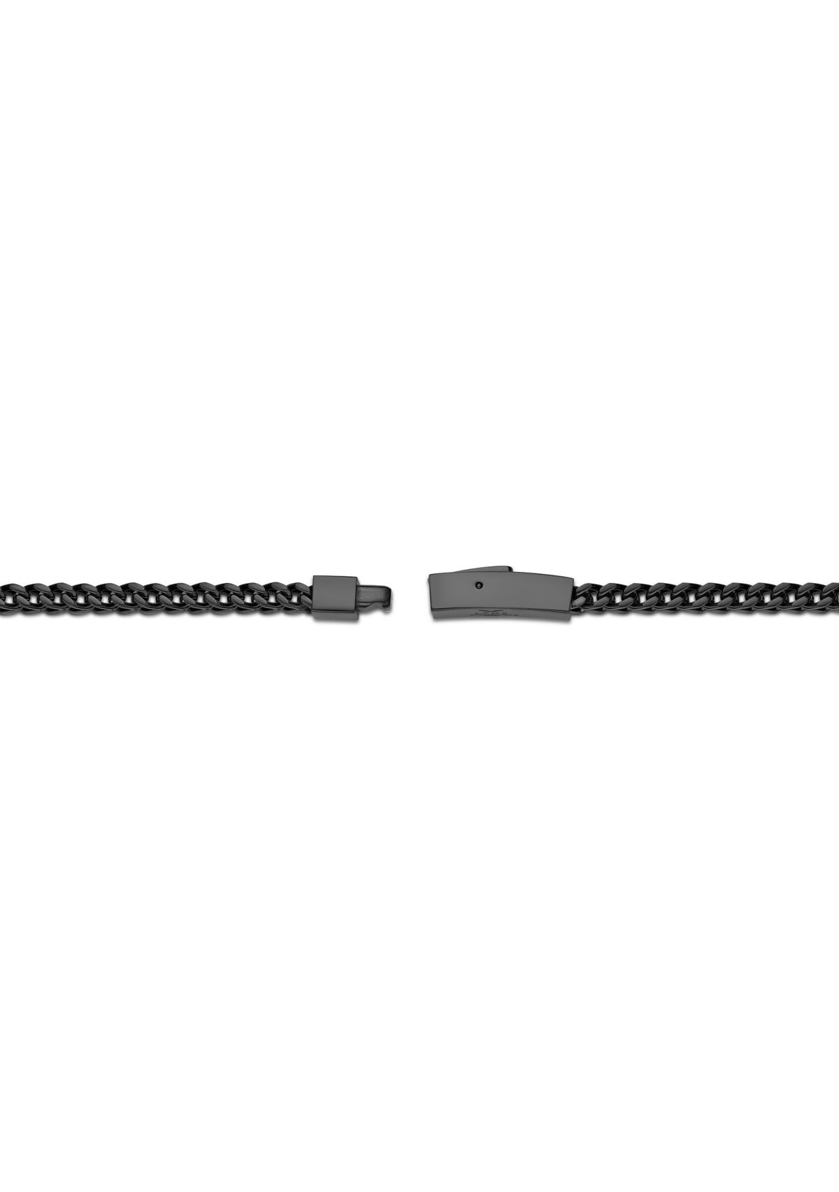 LYNX 4MM Foxtail Chain Necklace with Push Lock in Stainless Steel | Belk
