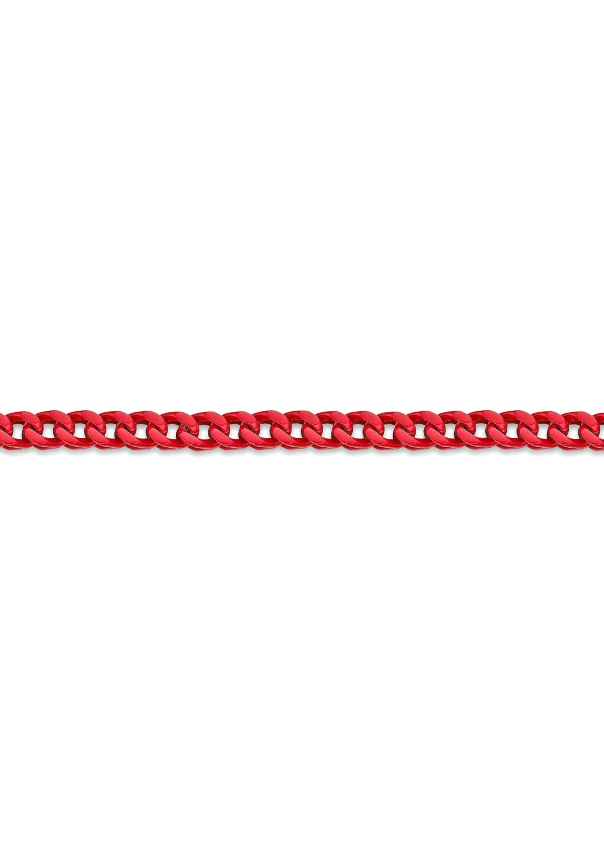 LYNX Stainless Steel 5MM Foxtail Chain Necklace with Red Acrylic ...