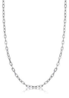 LYNX Stainless Steel 6MM Square Rolo Chain Necklace, 18" Length | Belk