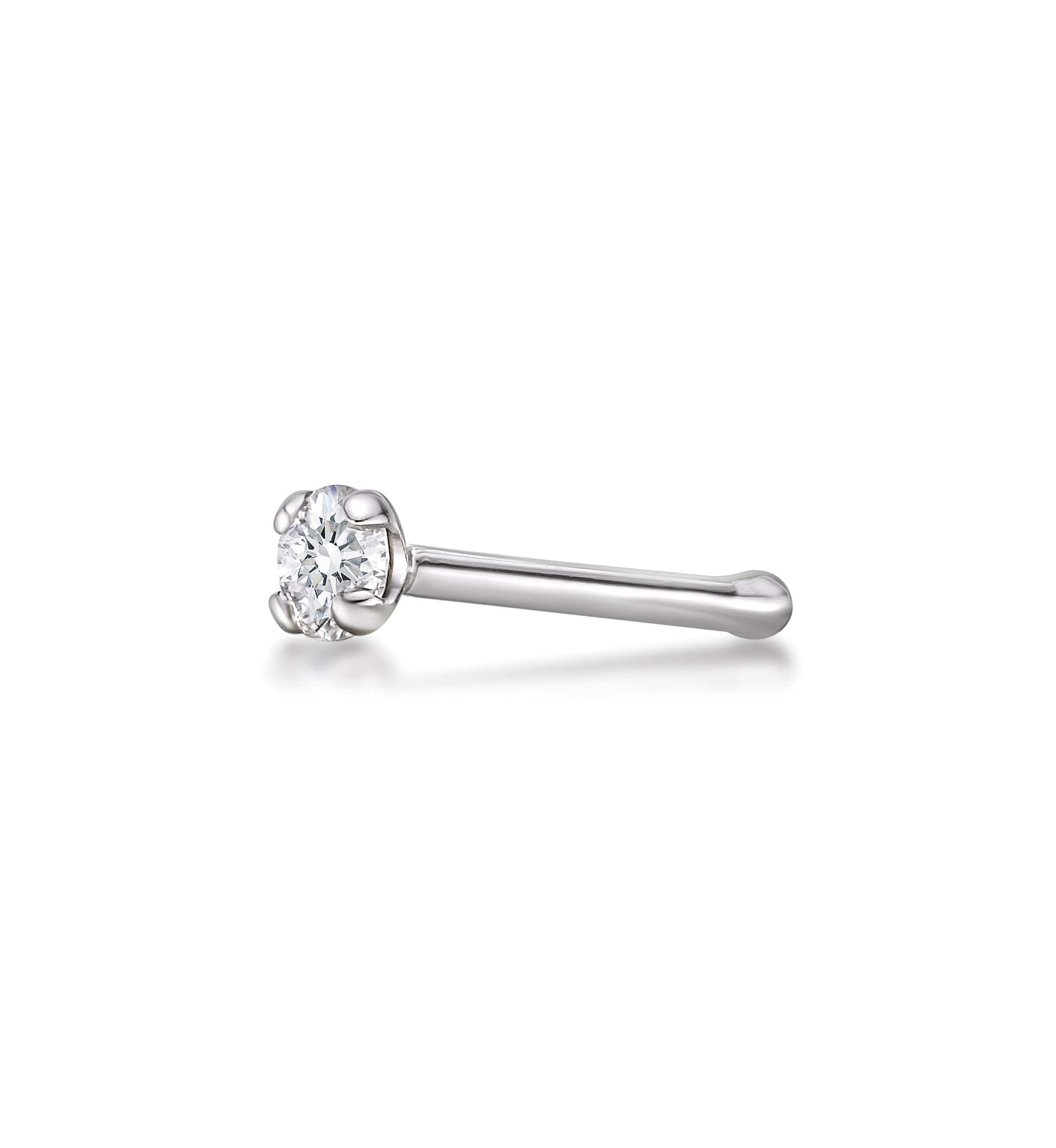 Lila Moon Lab Created Lila Moon Lab-Grown Diamond Accent Nose Stud in ...