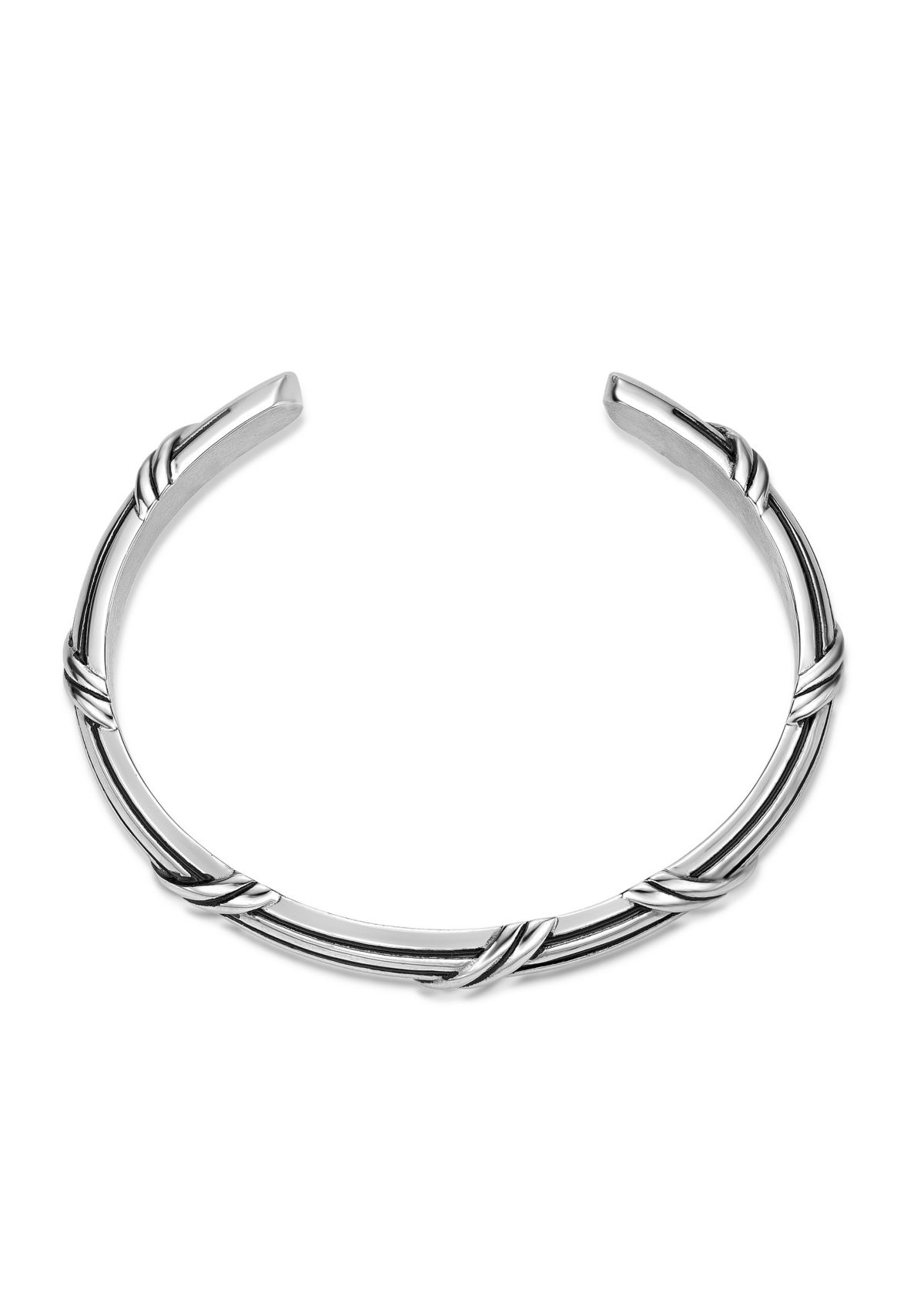 LYNX Matte Finish Stainless Steel Cuff bangle Bracelet | Belk