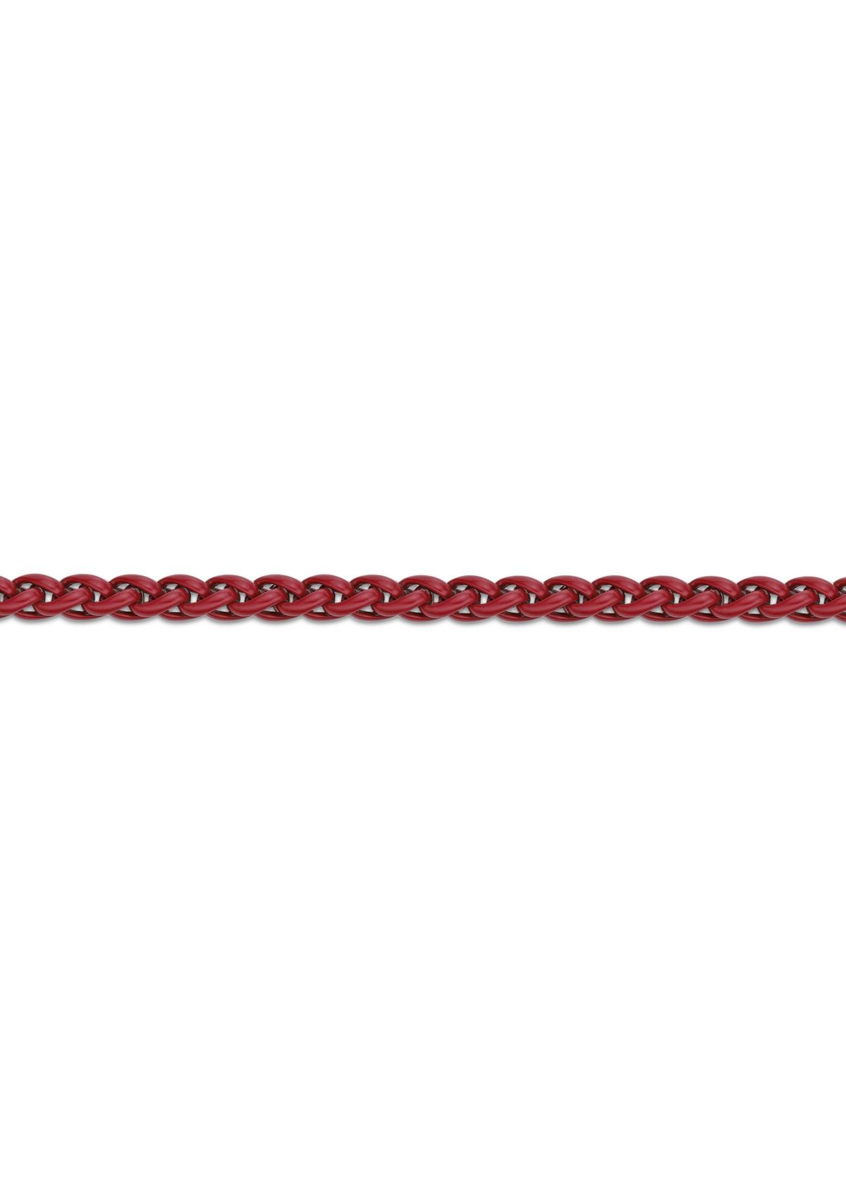 LYNX Stainless Steel 3MM Wheat Chain necklace with Red Acrylic Coating ...