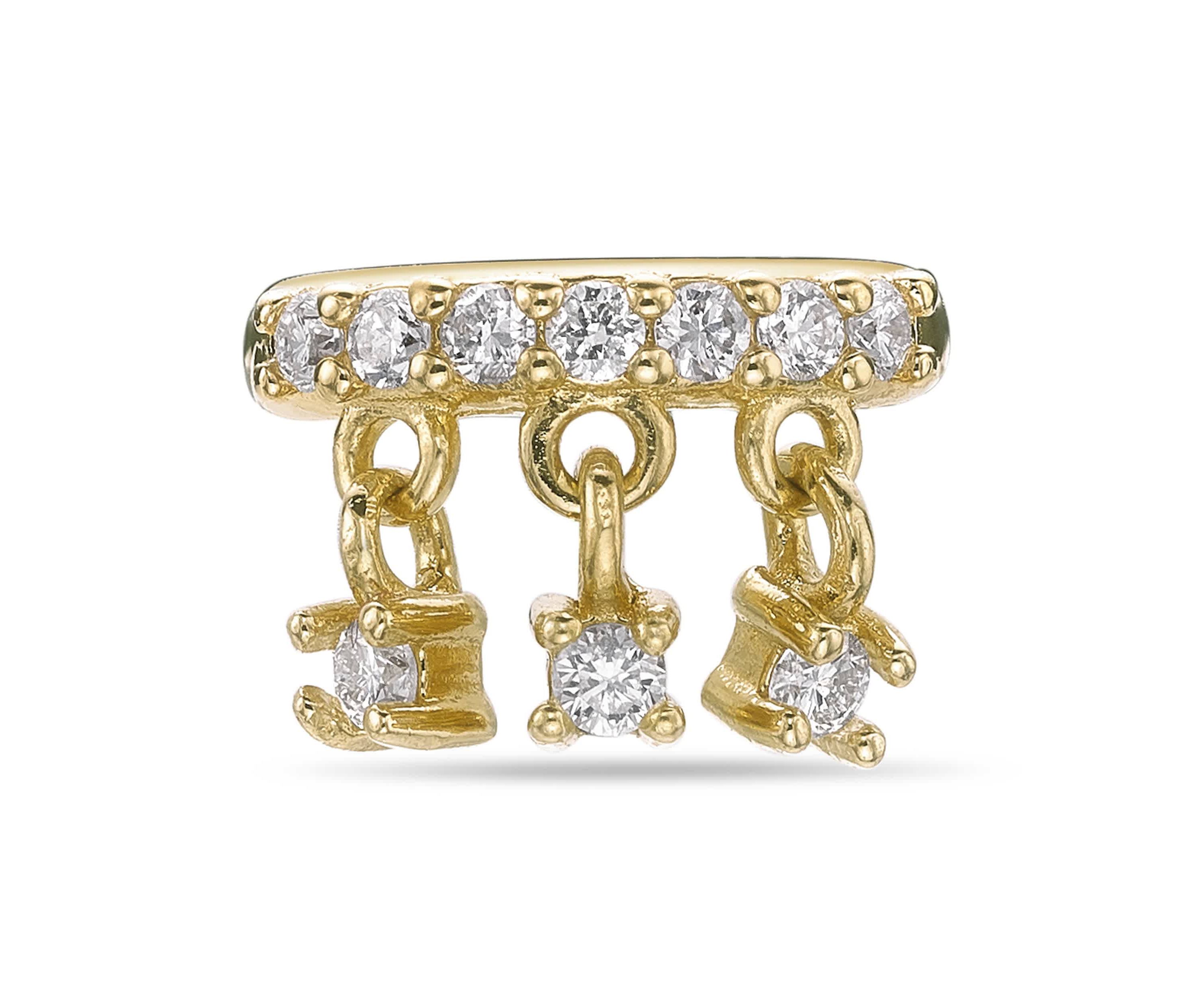 Gemminded Lab Created Gemminded 1/10 ct. t.w. Lab-Grown Diamond Ear ...