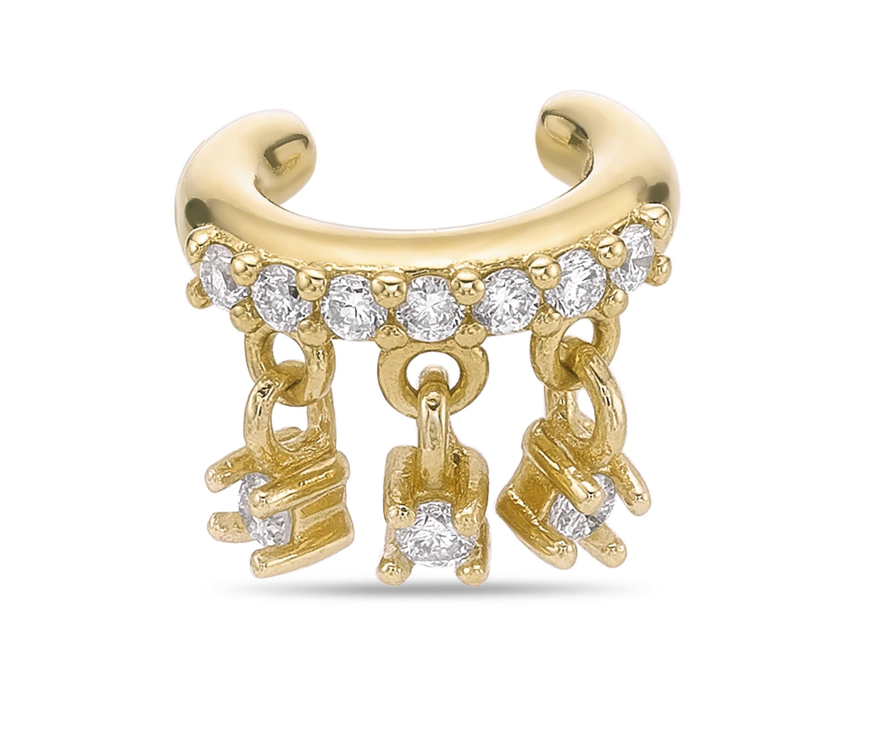 Gemminded Lab Created Gemminded 1/10 ct. t.w. Lab-Grown Diamond Ear ...