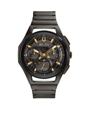 Bulova Men's Gold-Tone Stainless Steel Crystals Collection Bracelet ...