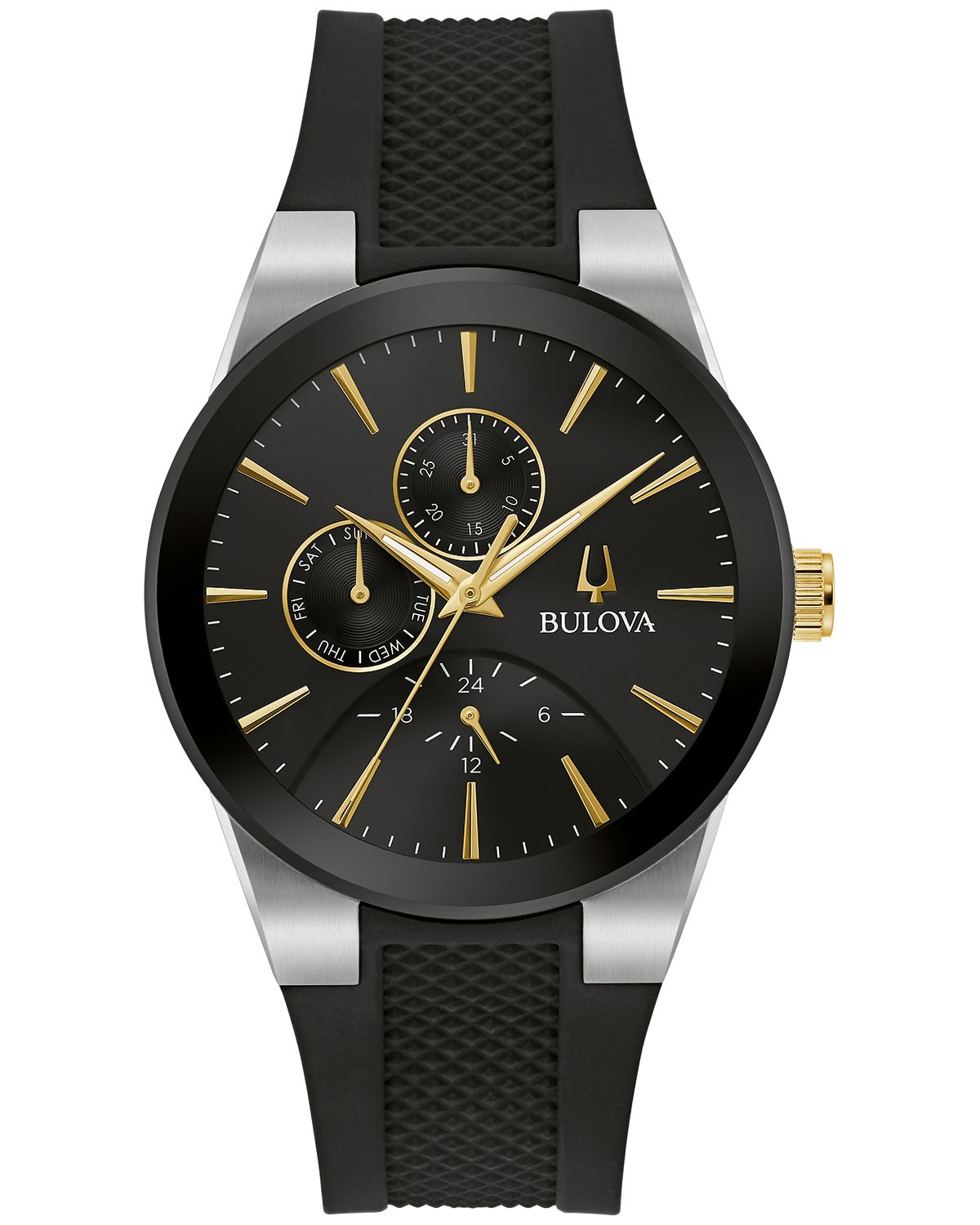 Bulova Bulova Men's Modern Millennia Black Rubber Strap Watch, 41mm | Belk