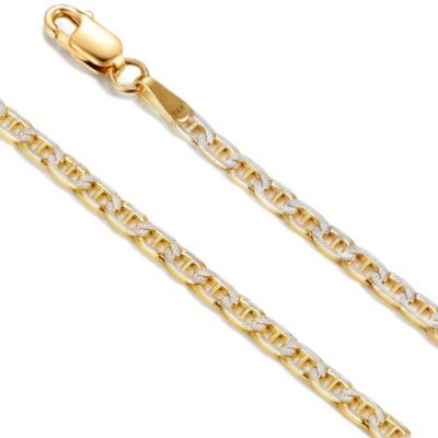 Belk & Co. MAX + STONE Real 14K Gold Two Tone Mariner Chain Necklace ...