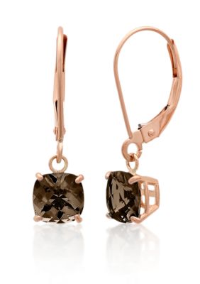 Belk & Co. 10k Rose Gold Smokey Quartz Earrings | belk