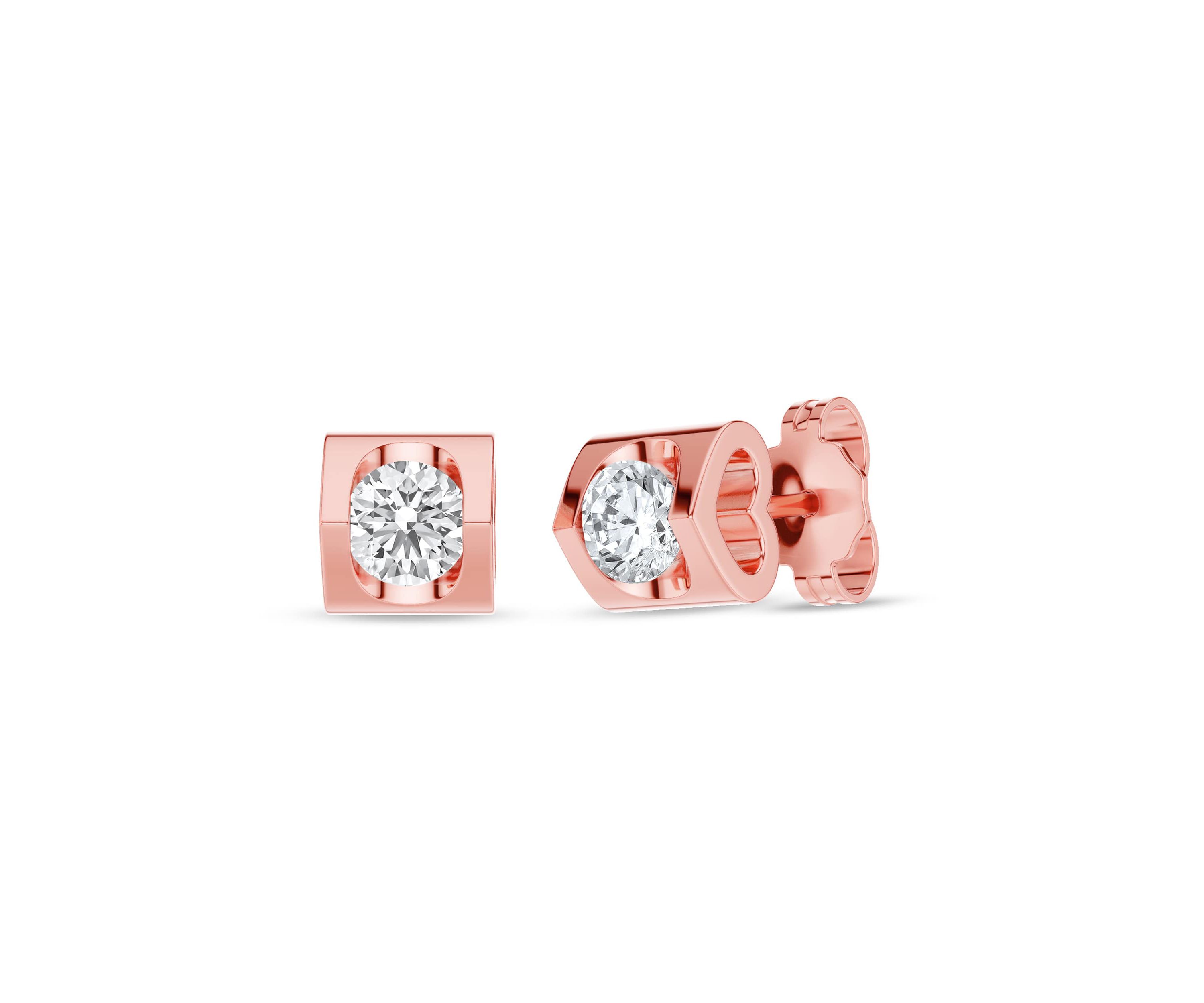 Belk & Co. Lab Created 3/8 Ct.t.w. Diamond Heart Barrel Studs in 10KR ...
