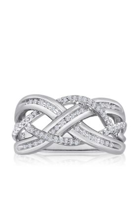 Belk & Co. Diamond Weave Ring in Sterling Silver | belk