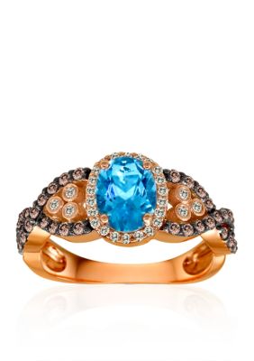 Le Vian® 5 ct. t.w. Peacock Aquaprase™ and 1/5 ct. t.w. Vanilla Topaz ...