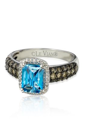 Le Vian® Ocean Blue Topaz™, Chocolate Diamond®, and Vanilla Diamond ...