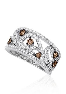 Le Vian® Vanilla Diamond® and Chocolate Diamond® Ring in 14k Vanilla ...