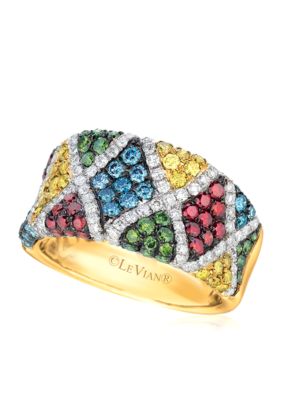 Le Vian® Multi Colored Diamond Ring set in 14K Yellow Gold | belk
