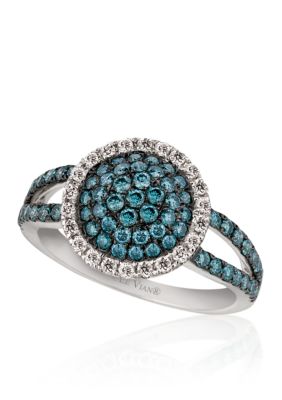 Le Vian® Iced Blueberry Diamond® and Vanilla Diamond® Ring in 14k ...