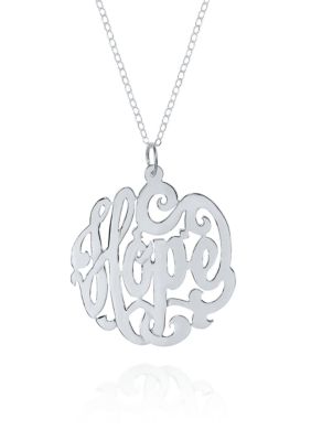 Belk Silverworks Sterling Silver Polished Monogram Pendant | belk