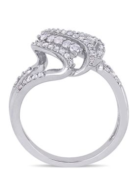Belk & Co. Diamond Braided Ring in Sterling Silver | belk