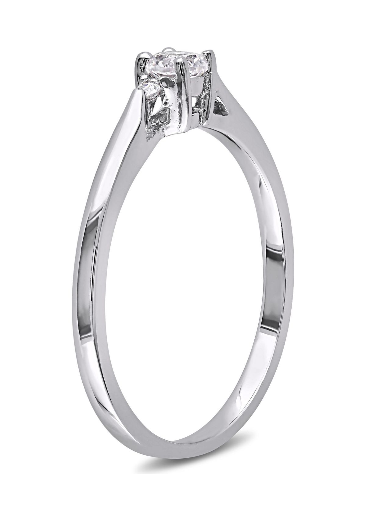 Belk & Co. Lab Created 1/4 CT TGW Created White Sapphire and Diamond ...