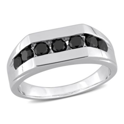 Belk & Co. 1 ct. t.w. Black Diamond Men's Ring in Sterling Silver | belk