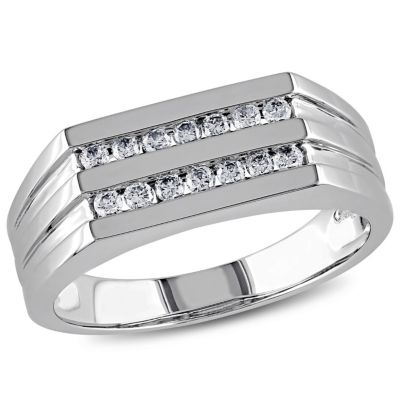 Belk & Co. 1/3 ct. t.w. Diamond Men's Ring in 10K White Gold | belk