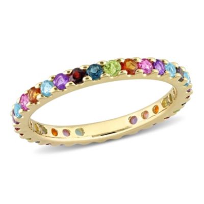 Belk & Co. Multi-Gemstone Eternity Ring in 10K Yellow Gold | belk