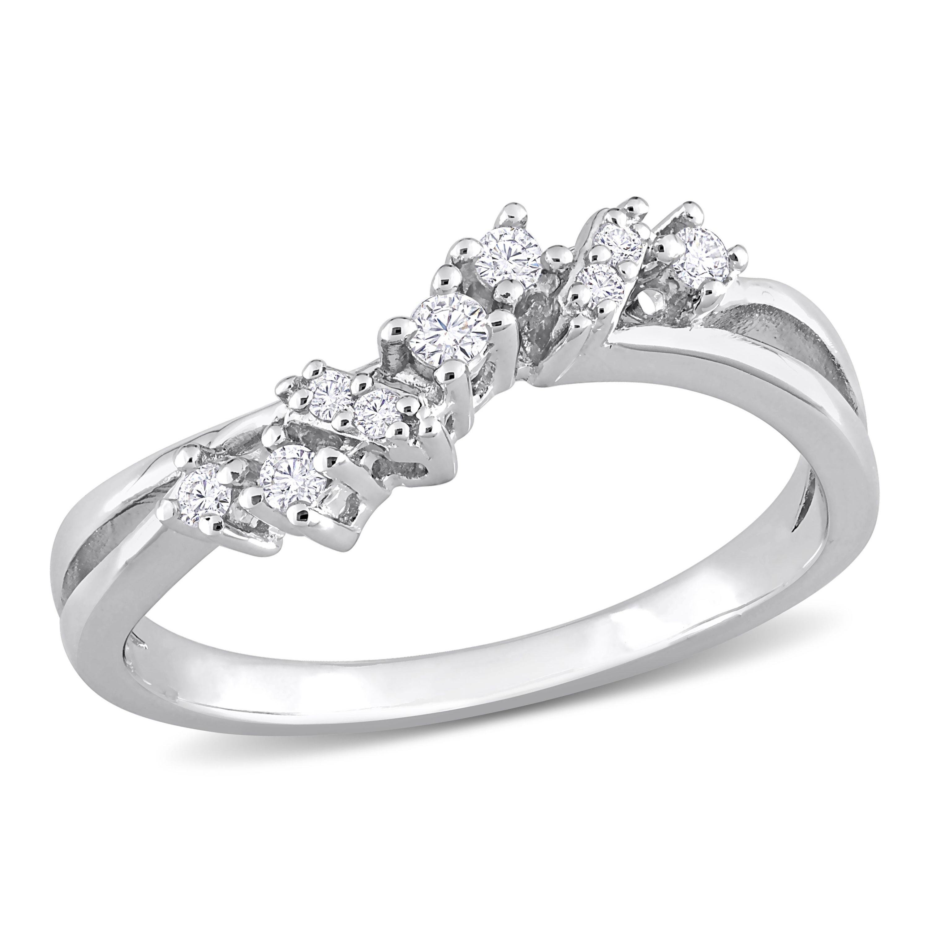 Belk & Co. 1/6 ct. t.w. Diamond 9-Stone Ring in Sterling Silver | Belk