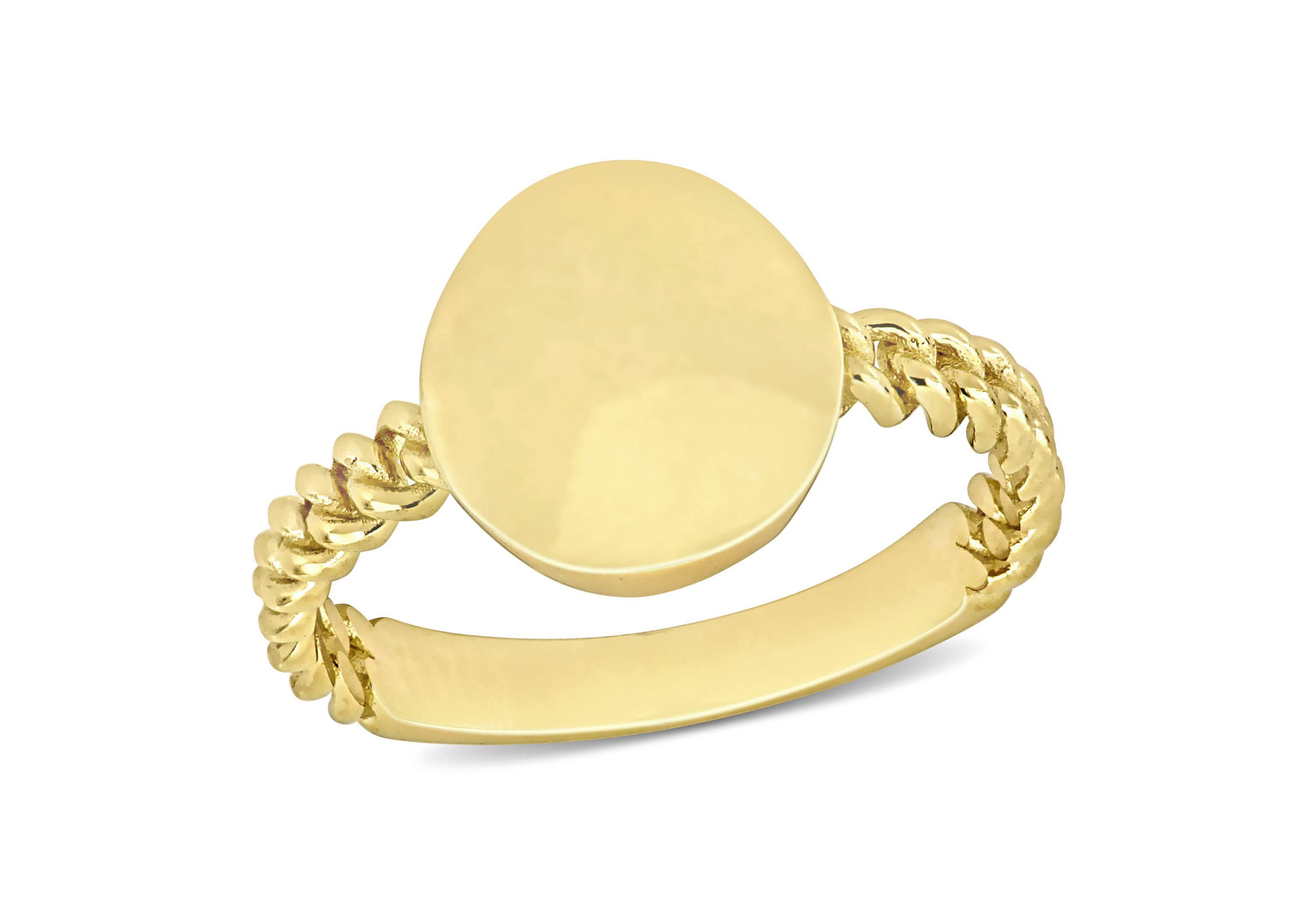 Belk & Co. Disc Braided Ring in 14k Yellow Gold | Belk