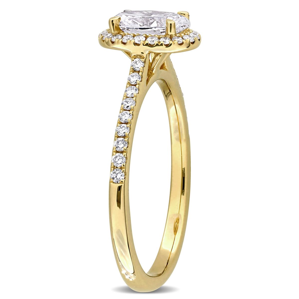 Belk & Co. Lab Created Lab Grown Diamonds Engagement Ring in 14k Yellow ...