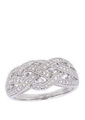 Belk & Co. Diamond Entwined Ring in Sterling Silver | belk