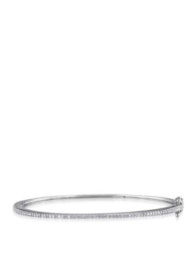 Belk & Co. Diamond Bangle Bracelet in Sterling Silver | belk