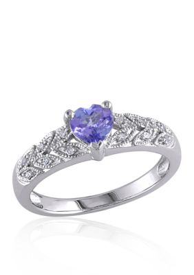 Belk & Co. Diamond Flower Ring in Sterling Silver | belk