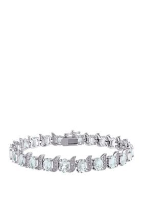 Belk & Co. Sterling Silver Sparkling Link Bracelet | belk
