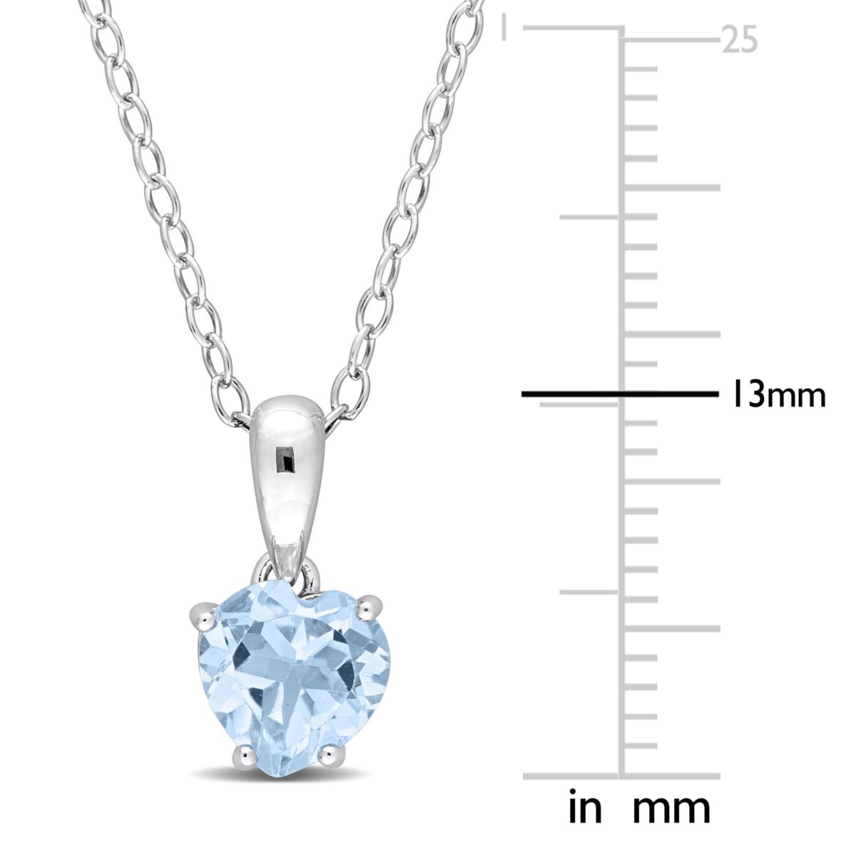 Belk & Co. 1 ct. t.g.w. Sky Blue Topaz Solitaire Pendant with Chain in ...